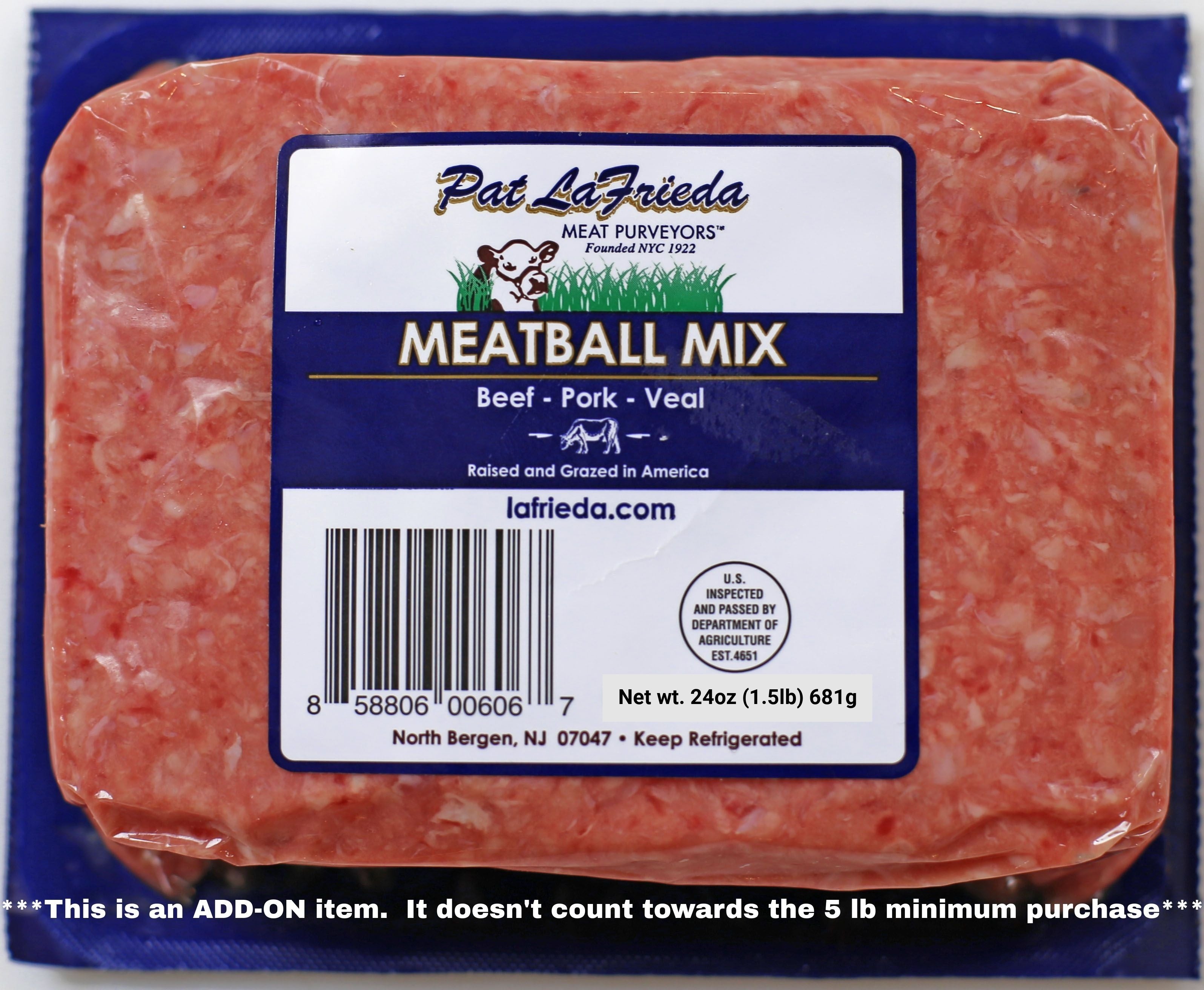 Meatball/Meatloaf Chopped Mix (1.5 lbs) **ADD-ON ITEM** – Pat LaFrieda ...
